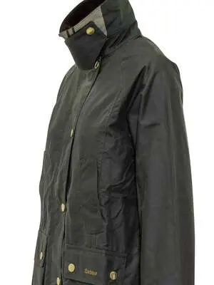 Barbour Waxed Cotton Jacket With Velvet Collar