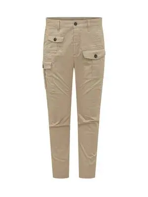 Dsquared2 Cargo Trousers With Pockets - Sand