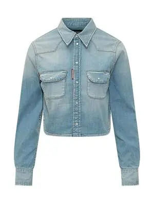 Dsquared2 Mini Western Shirt - Azzurro