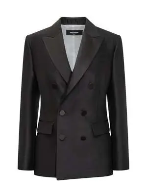 Dsquared2 Virgin Wool And Silk Tailored Jacket