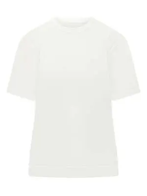 AMI Paris Gironeck Cut Sleeve T-shirt - Blanc Creme