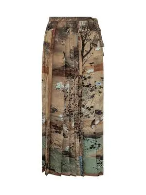 PIERRE-LOUIS MASCIA Draped Pleated Skirt