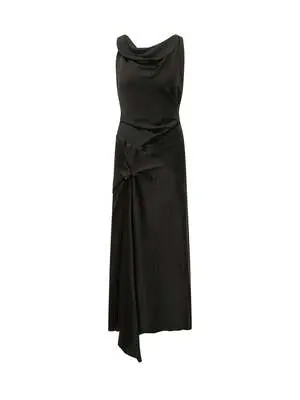 Victoria Beckham Posy Midi Dress - Black