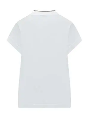 Brunello Cucinelli V-neck Short Sleeve Top - Bianco