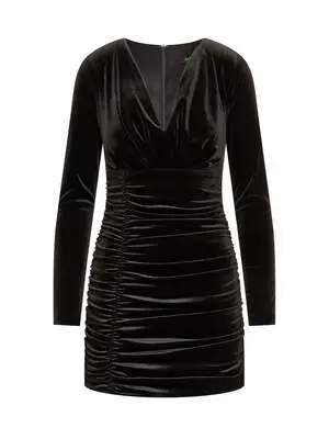 ACTUALEE Textured Mini Dress - Nero