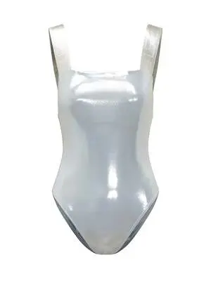 Versace Metallic One-piece Swimwear - Silver