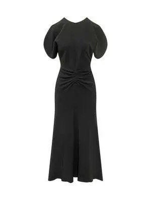 Victoria Beckham Chic Midi Gathered Suit