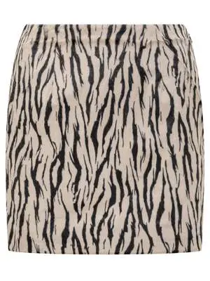 ROTATE BY BIRGER CHRISTENSEN Chic Mini Skirt - Egret Comb
