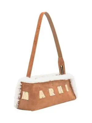 Marni Leather And Suede Shoulder Bag