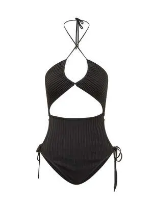 ANDREĀDAMO Cut-out Mini Bodysuit - Black