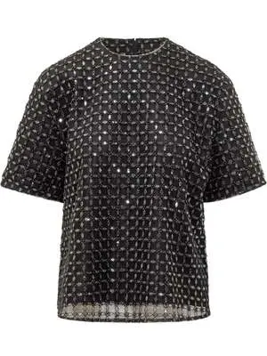 ROTATE BY BIRGER CHRISTENSEN Oversized Top - Black