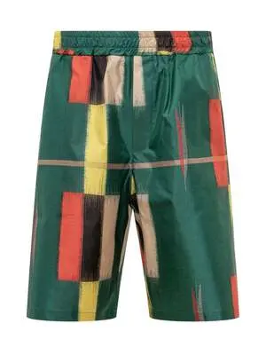PIERRE-LOUIS MASCIA Silk Mini Shorts - Verde