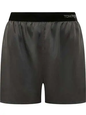 TOM FORD Silk Satin Pajama Shorts - Black