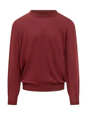 Brunello Cucinelli Cashmere Blend Pullover - Red