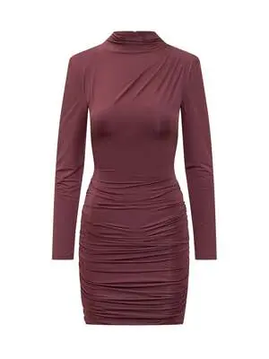 ROTATE BY BIRGER CHRISTENSEN Stylish Draped Mini Dress
