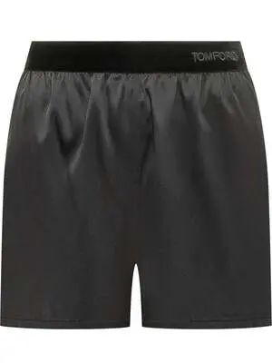 TOM FORD Silk Blend Shorts - Black