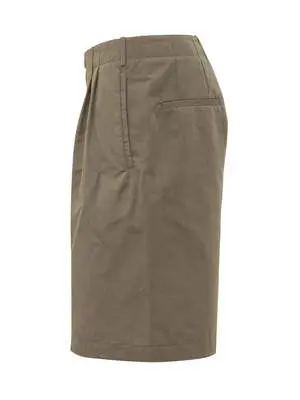 Our Legacy Ponte Front Closure Mini Shorts - Dry Leaf