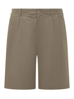 Our Legacy Ponte Front Closure Mini Shorts - Dry Leaf