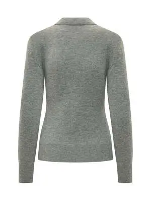 ROTATE BY BIRGER CHRISTENSEN Wool Long Sleeve Polo