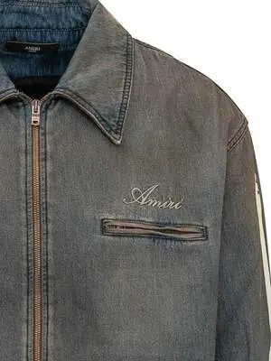 Amiri Lethe Stane Bones Denim Blouson Jacket