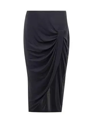 Stella McCartney Elegant Draped Mini Skirt - Ink