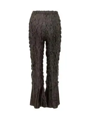 GONGDID DESIGN Stylish Gathered Trousers With Flared Hem