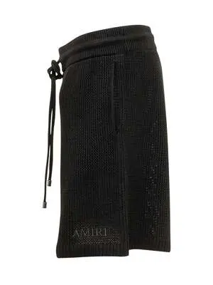 Amiri Mini Distressed Athletic Shorts - Black