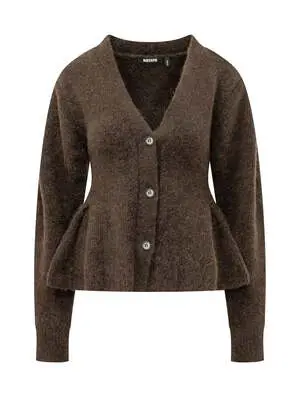 ROTATE BY BIRGER CHRISTENSEN Knit Peplum Cardigan - Mole'