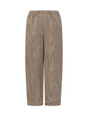 GONGDID DESIGN Casual Wrinkle-effect Trousers