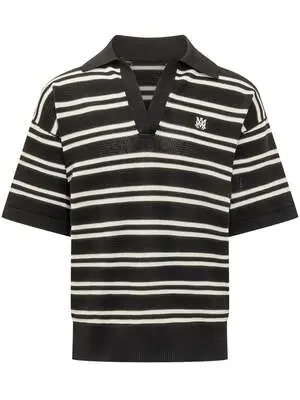 Amiri Classic Ribbed Polo - Black