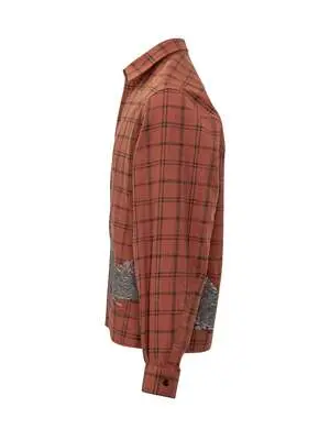 Amiri Sequin Palms Long-sleeve Shirt - Red