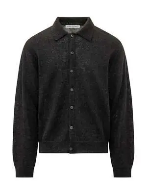 Our Legacy Evening Fuzzy Polo Shirt - Black Fuzzy