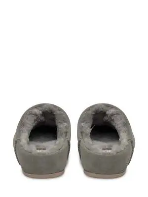 UGG Suede Shearling-lined Slippers - Moss Green