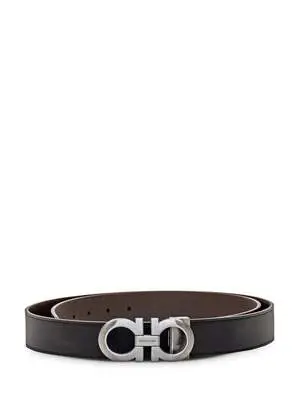 FERRAGAMO Double Adjustable Gancini Hook Belt