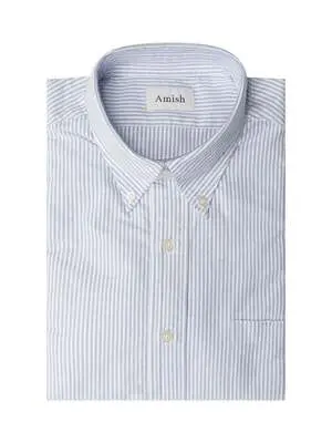 AMISH SUPPLIES Classic Striped Button-down Shirt
