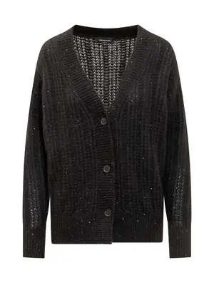 Fabiana Filippi Chic Cardigan For Fall/winter - Nero