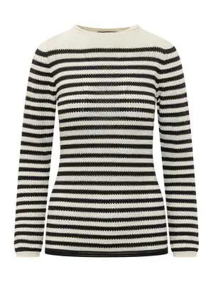 Fabiana Filippi Striped Neckline Knit Sweater
