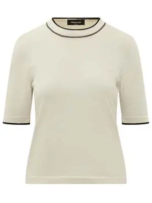 Fabiana Filippi Stylish T-shirt With Cut Sleeves