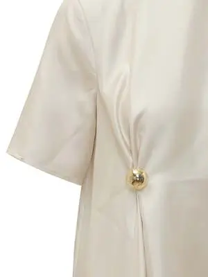 Loulou De Saison Asymmetrical Silk Top - Ivory