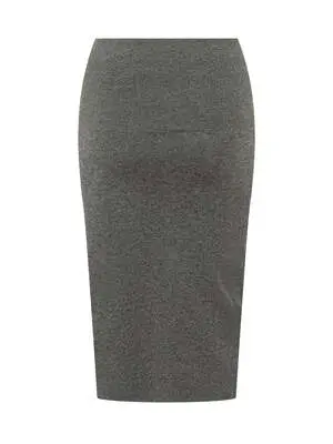Stella McCartney Wool Knit Pencil Skirt - Dark Grey