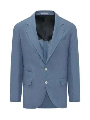 Brunello Cucinelli Linen Blazer - Denim