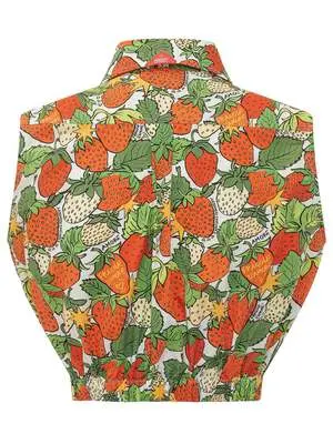 ALESSANDRO ENRIQUEZ Stylish Short-sleeve Shirt With Fruit Print - Fragole