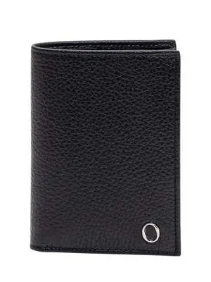 Orciani Vertical Mini Wallet With Metallic Logo - Nero