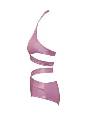 ALESSANDRO VIGILANTE Mini Bikini Set With Trendy Cutouts - Glicine/lilla