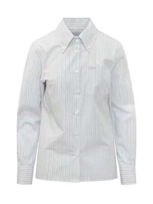 THE SEAFARER Classic Striped Mini Pocket Shirt - Bianco