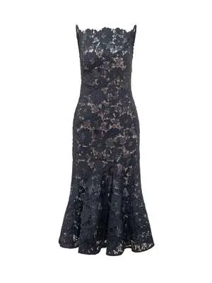 SELF-PORTRAIT Spiral Lace Midi Dress