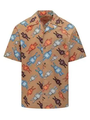 Mcm Printed Short Sleeve Shirt