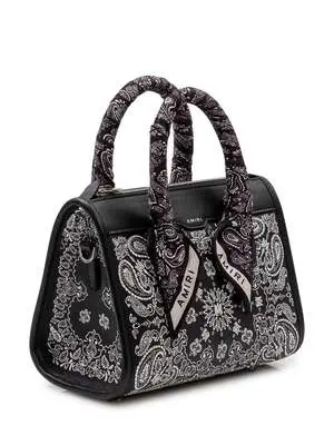 Amiri Mini Triangle Handbag With Bandana Motif