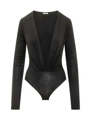 Andamane Deep V Bodysuit - Black