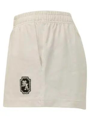 Amiri Stylish Mini Shorts With Logo Application - Alabaster
